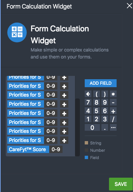 Entering Calculations From The Input Table Properties Using The Form